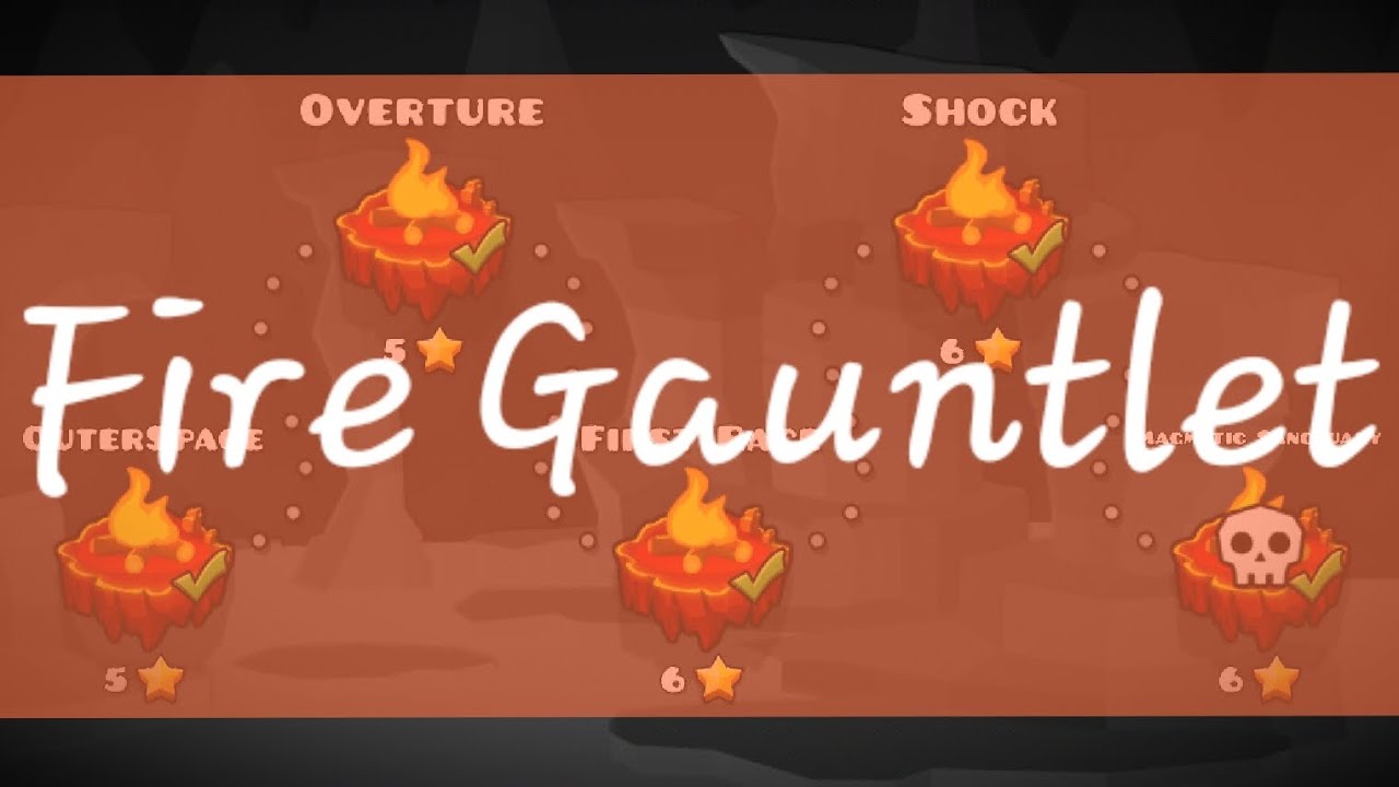 Geometry Dash Gauntlets | The Fire Gauntlet (All Coins) - YouTube