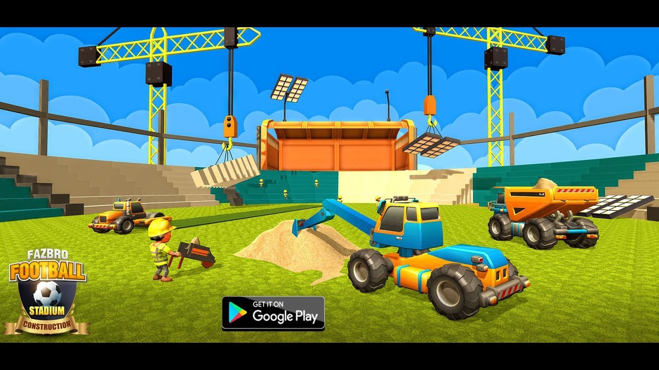 Football Stadium Construction : City Building Game - YouTube