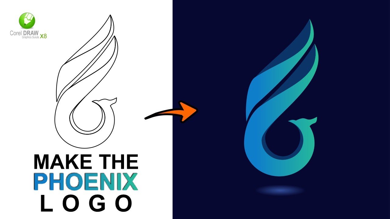 Make PHOENIX Logo | coreldraw tutorial logo design | shell_design - YouTube