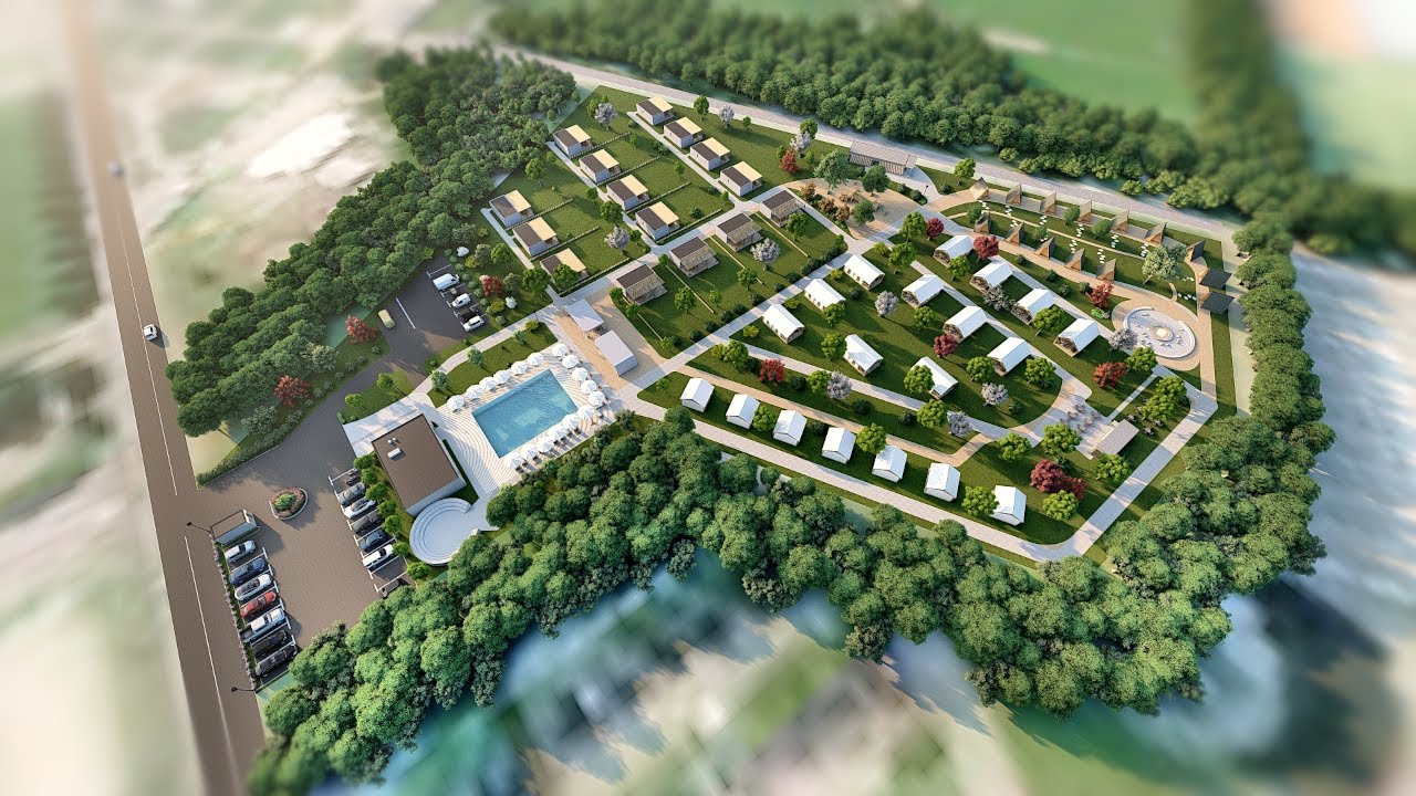 camping resort, master plan, conceptual design - YouTube