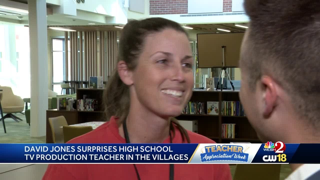 WESH 2 Reporter David Jones surprises high school TV production teacher ...