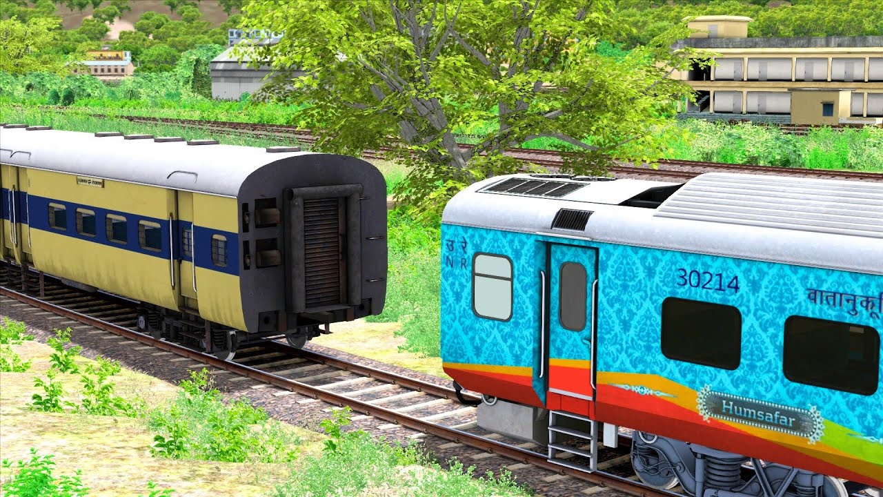 MEMU Coupling HUMSAFAR Coach | BUMPY RAILROAD | Train Simulator ...