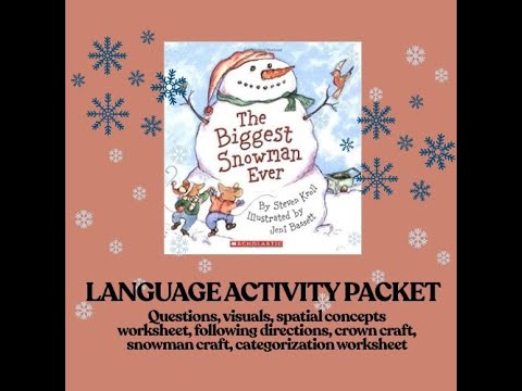 The Biggest Snowman Ever | Winter Speech Therapy Language Activities ...
