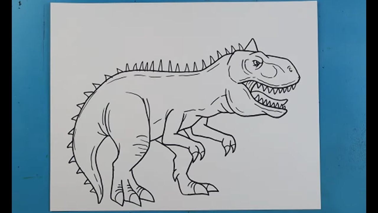 How to draw MAJUNGASAURUS | Step by Step | Mady Arts - YouTube