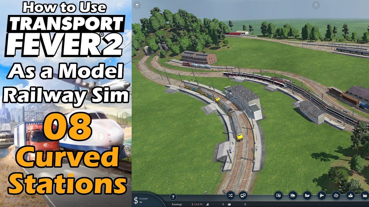 Transport Fever 2 as Model Railway Sim 08 Curved Station Platforms ...