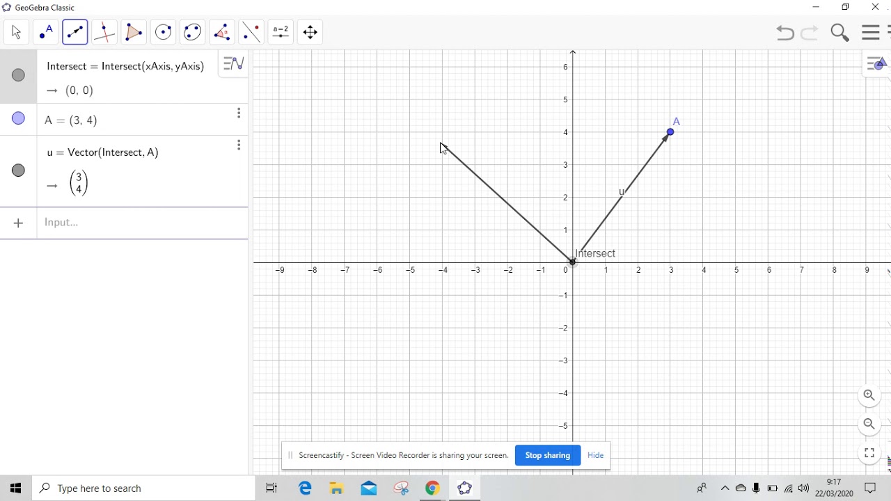 Perkalian Dot product dua buah vektor di Geogebra - YouTube