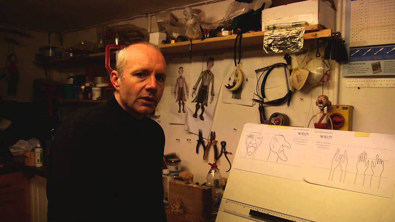 How to make a carved wooden hand puppet - YouTube