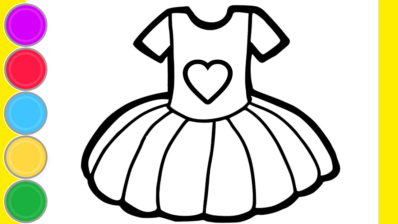 How to Draw a Dress Drawing for beginners | Easy Drawing - YouTube