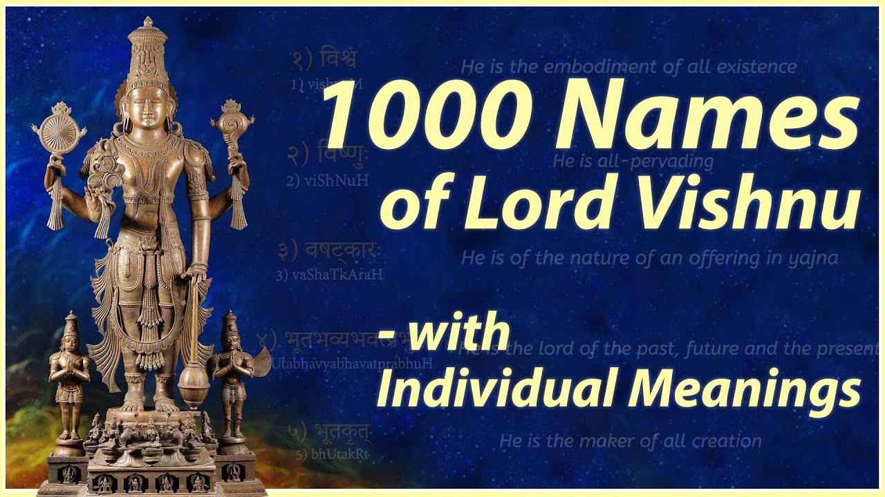 #VishnuSahasranamam - Clear, Slow Chant of Individual Names with ...