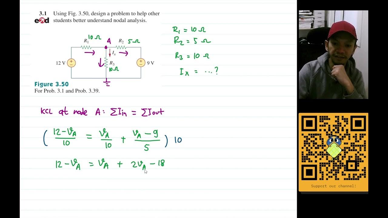 Problem 3.1 Fundamental of Electric Circuits (Alexander/Sadiku) 5th Ed - Nodal Analysis - YouTube