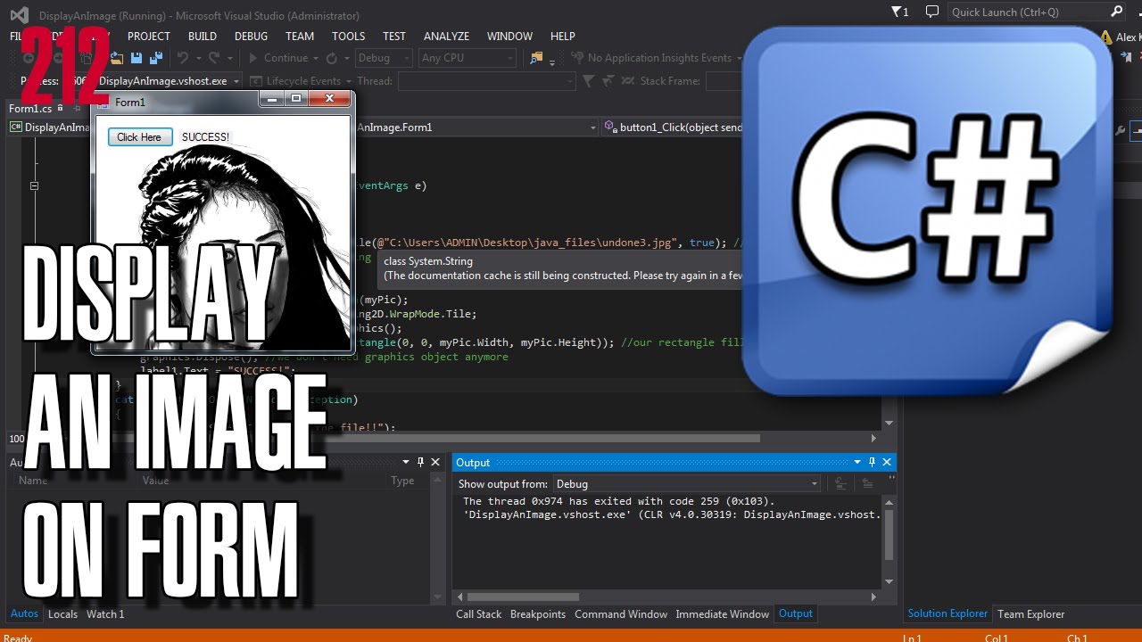 LEARN C# How to display an image - YouTube