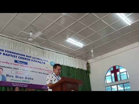 Rev. Bigo Doke, Pastor GBCN shares the word of God during the 05th Foundation Day of W/Department