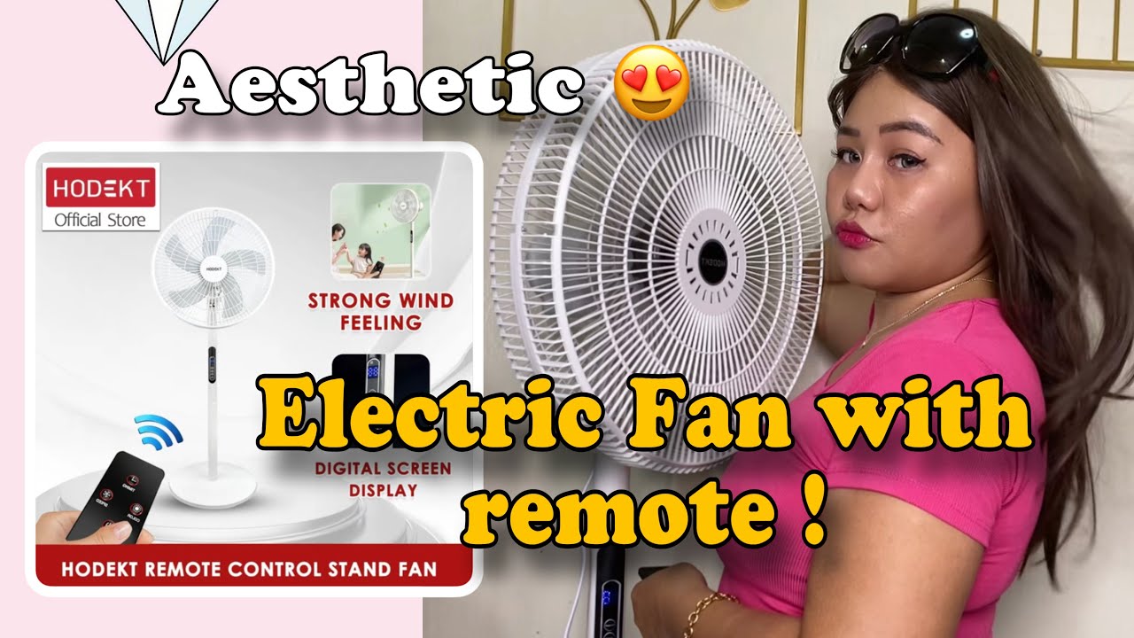 HODEKT ELECTRIC FAN WITH REMOTE - YouTube