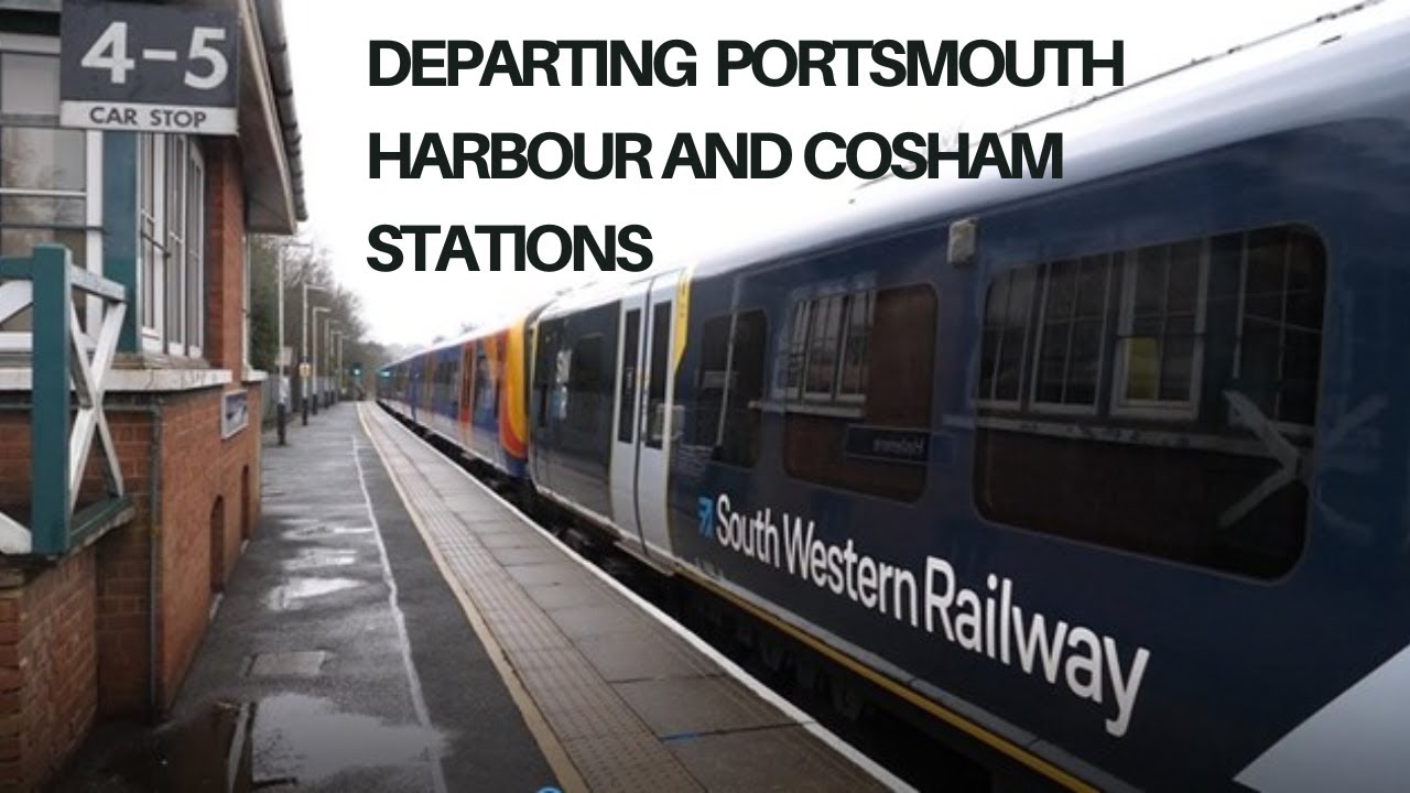 Departing Portsmouth harbour and Cosham Train Station - YouTube