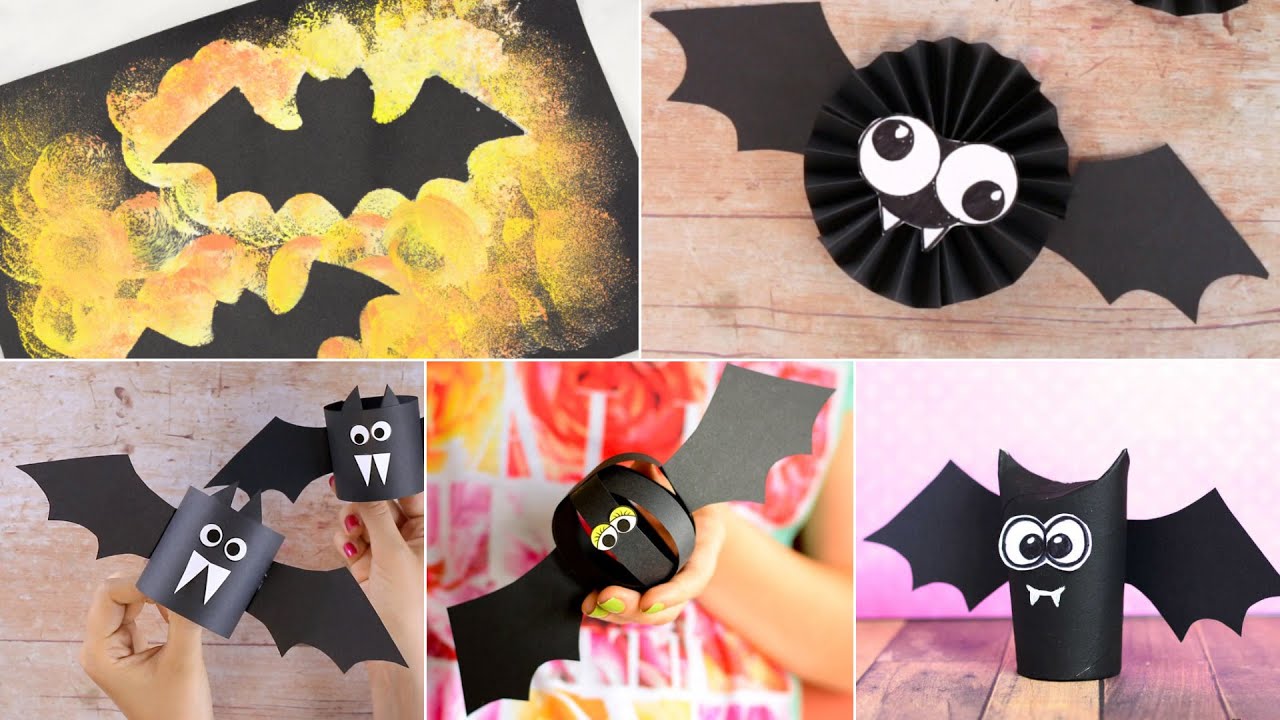 10 Creative bat crafts to make for Halloween - YouTube