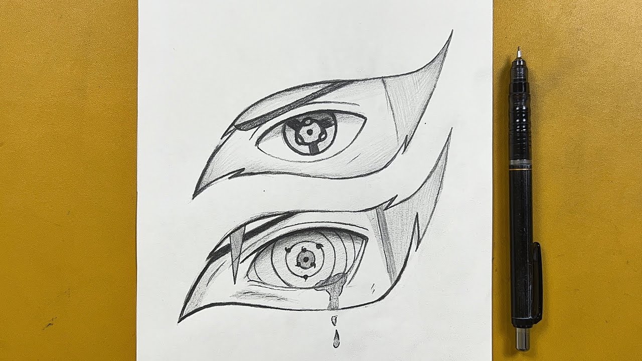 Easy to draw || how to draw sasuke and madara eyes step-by-step - YouTube