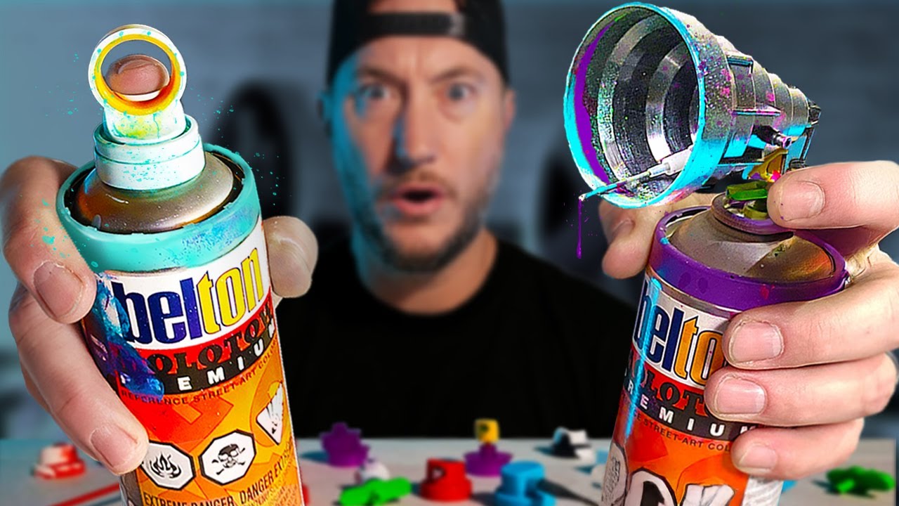 Testing More Of The World's Most INSANE Spray Paint Caps - YouTube