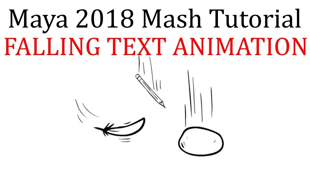 Maya 2018 Mash Tutorial - How to animate falling text - YouTube