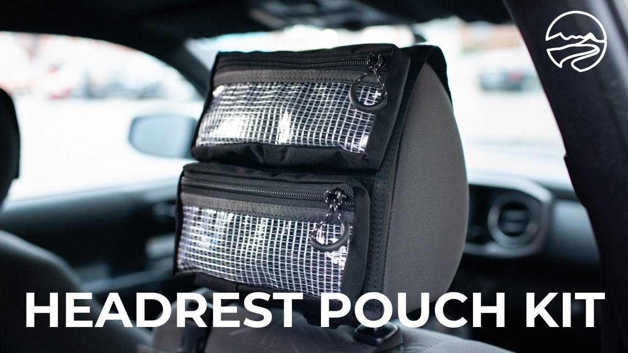 Headrest Pouch Kit - Vehicle Organization - YouTube