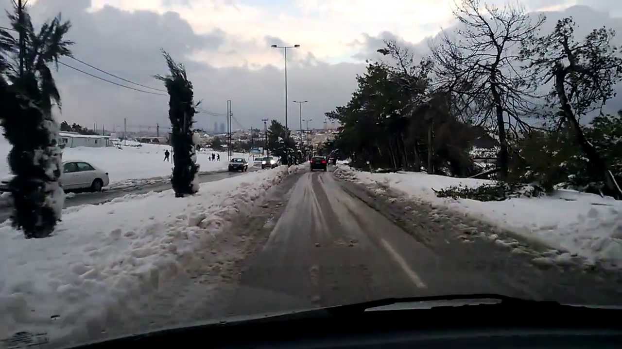 Snow's Tour in Amman, Jordan 13-12-13 ثلوج عمان - YouTube