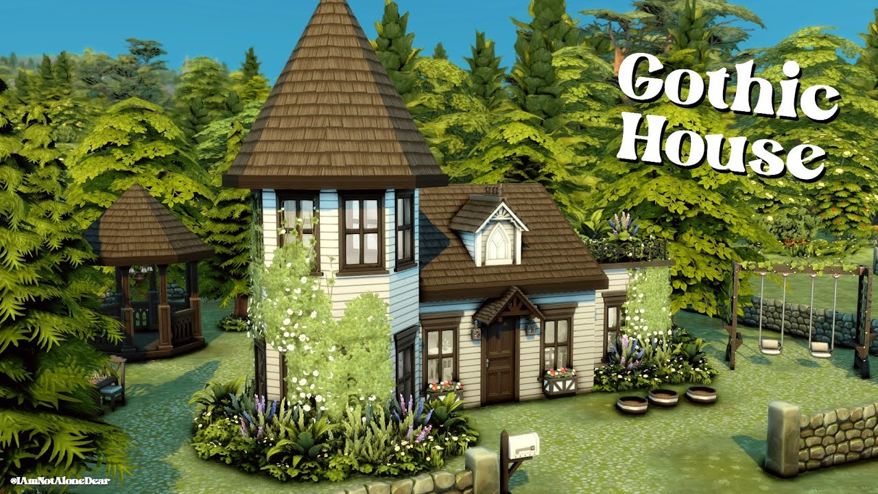 I made a Gothic House in Henford-On-Bagley in The Sims 4 - YouTube