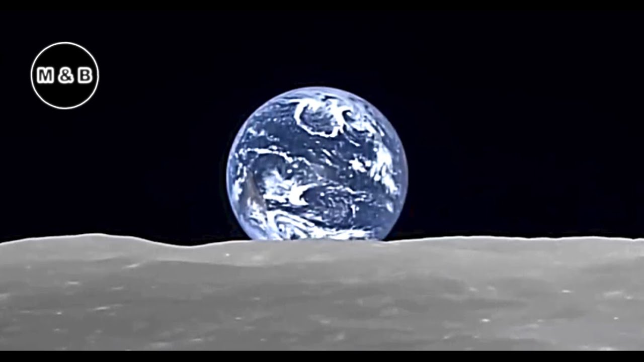 Earth Rise Video from Moon - Enhanced & Slowed - 4K - YouTube