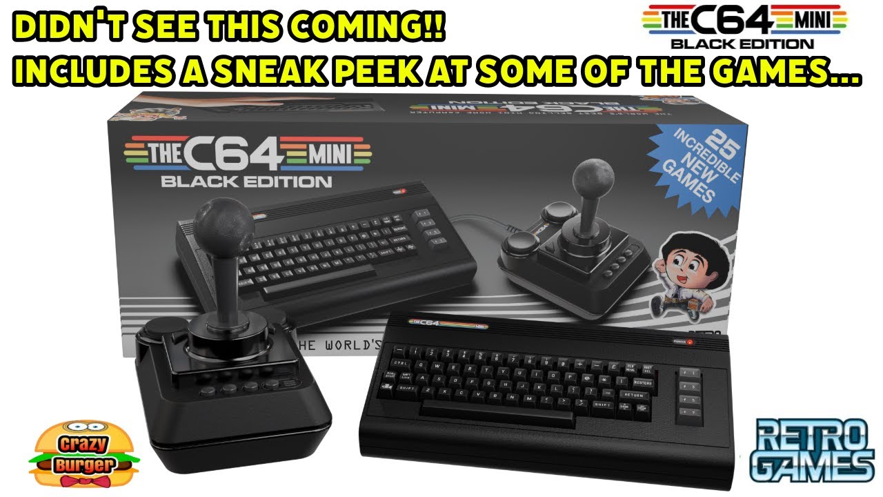 THE C64 Mini - Black Edition - With 25 Awesome NEW Games! - YouTube