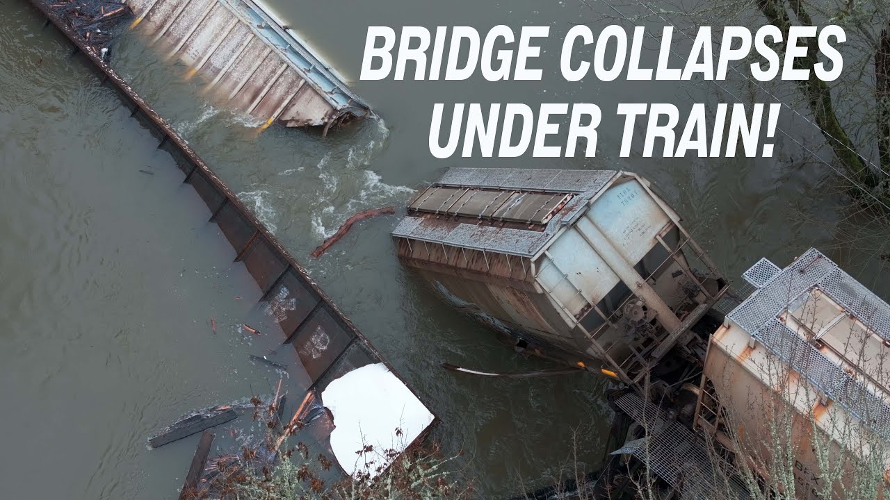 Bridge Collapses Under Train! - YouTube