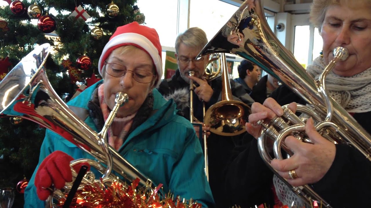 Tadley Band In Sainsburys, Tadley, 13/12/14 Pt2 - YouTube