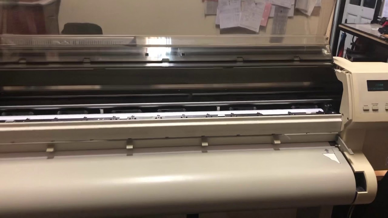 Plotter HP 750C - YouTube