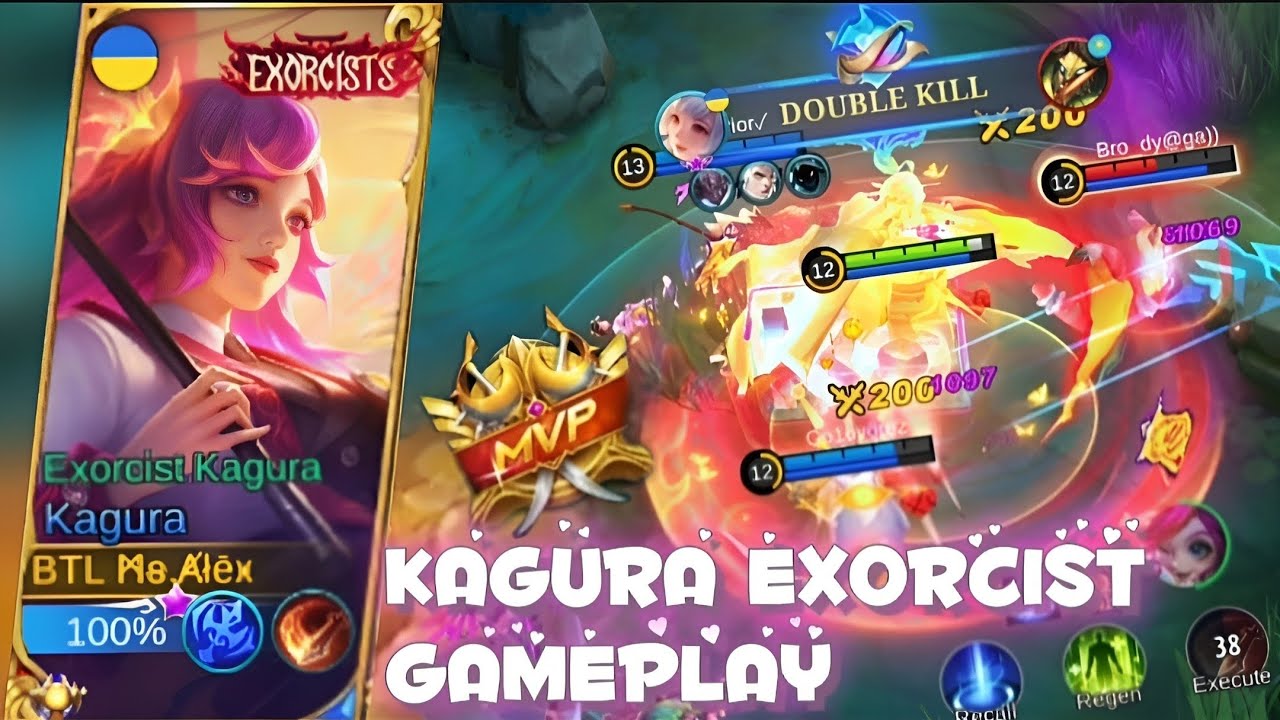 KAGURA EXORCIST GAMEPLAY | MOBILE LEGENDS KAGURA EXORCIST SKIN - YouTube