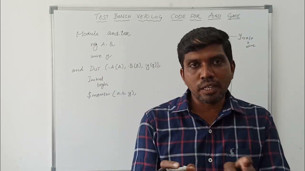 Test Bench Verilog Code for AND Gate || VLSI Design || S Vijay Murugan ...