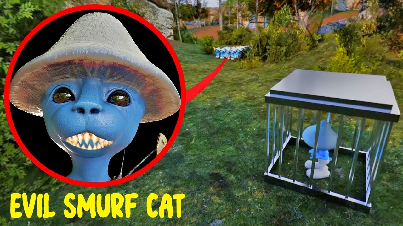 Smurf cat captured ! If you se cursed Smurf Cat at 3AM - turn off TV ...