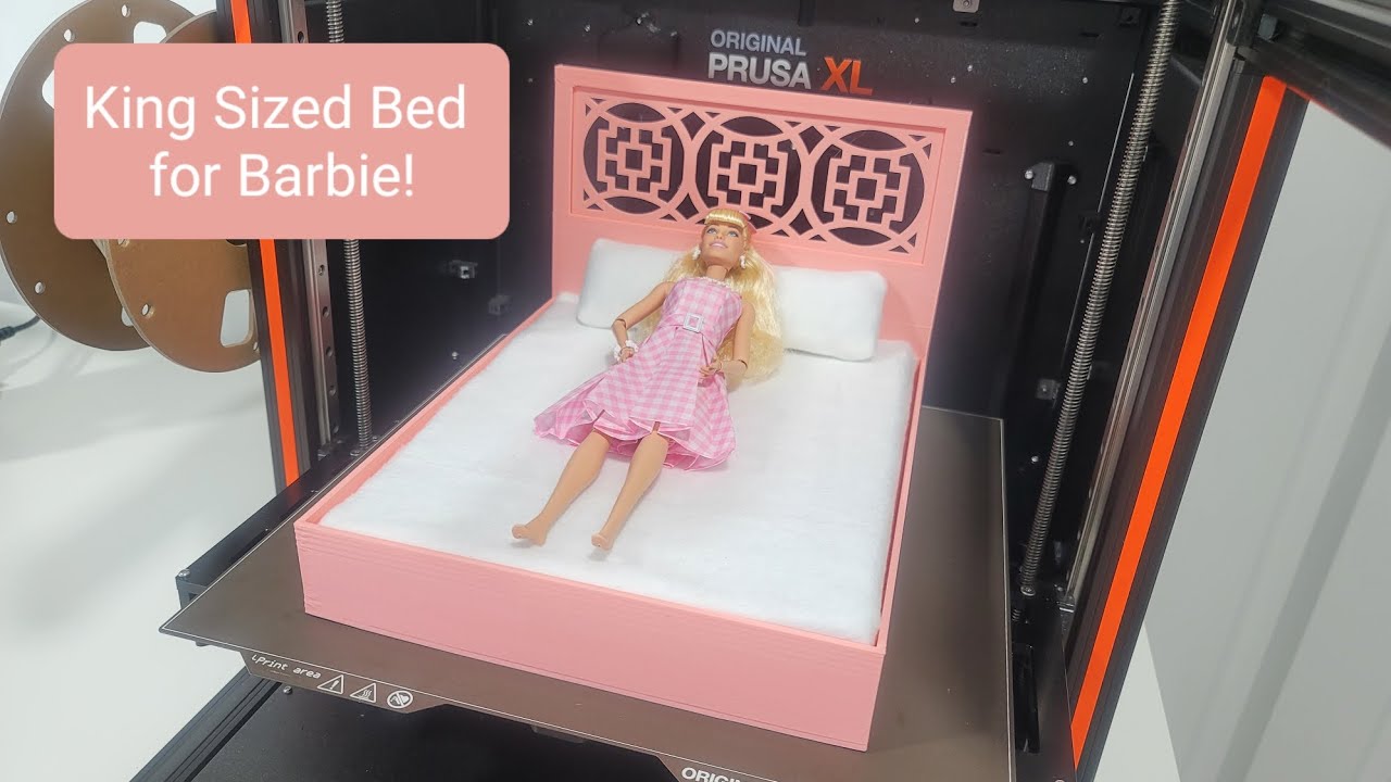 Barbie Bed 3D Printed on the Prusa XL is 12" Deep!!! - YouTube