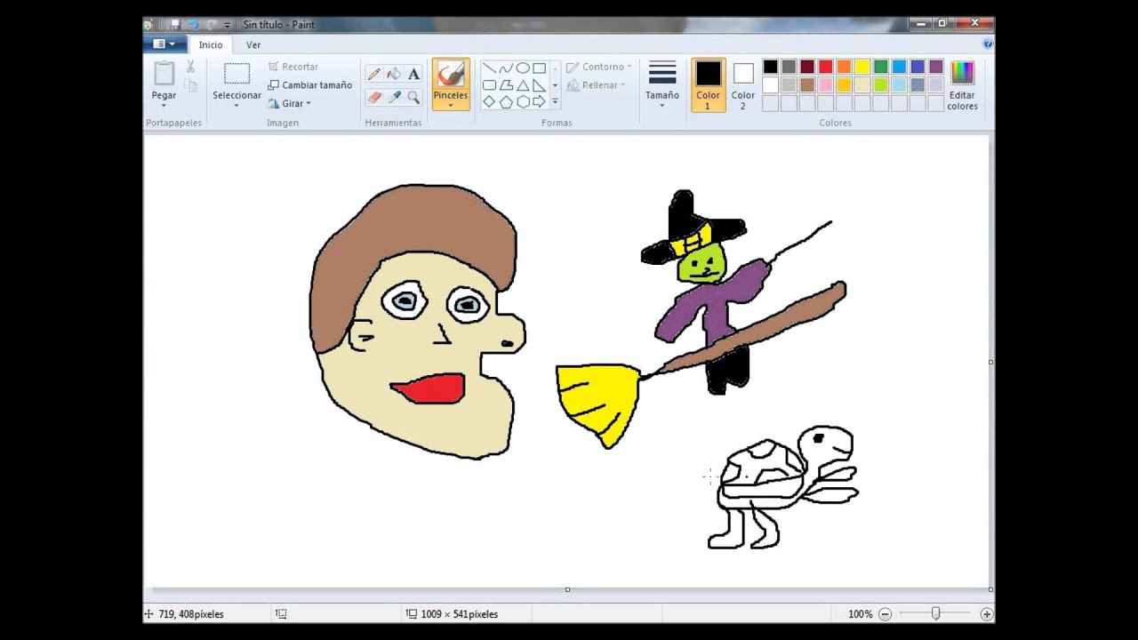 Como hacer dibujos en paint parte I - YouTube