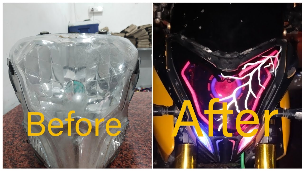 Ns200 Headlight modified//Ns200 DRL light modified @azcustomvlog2609 # ...