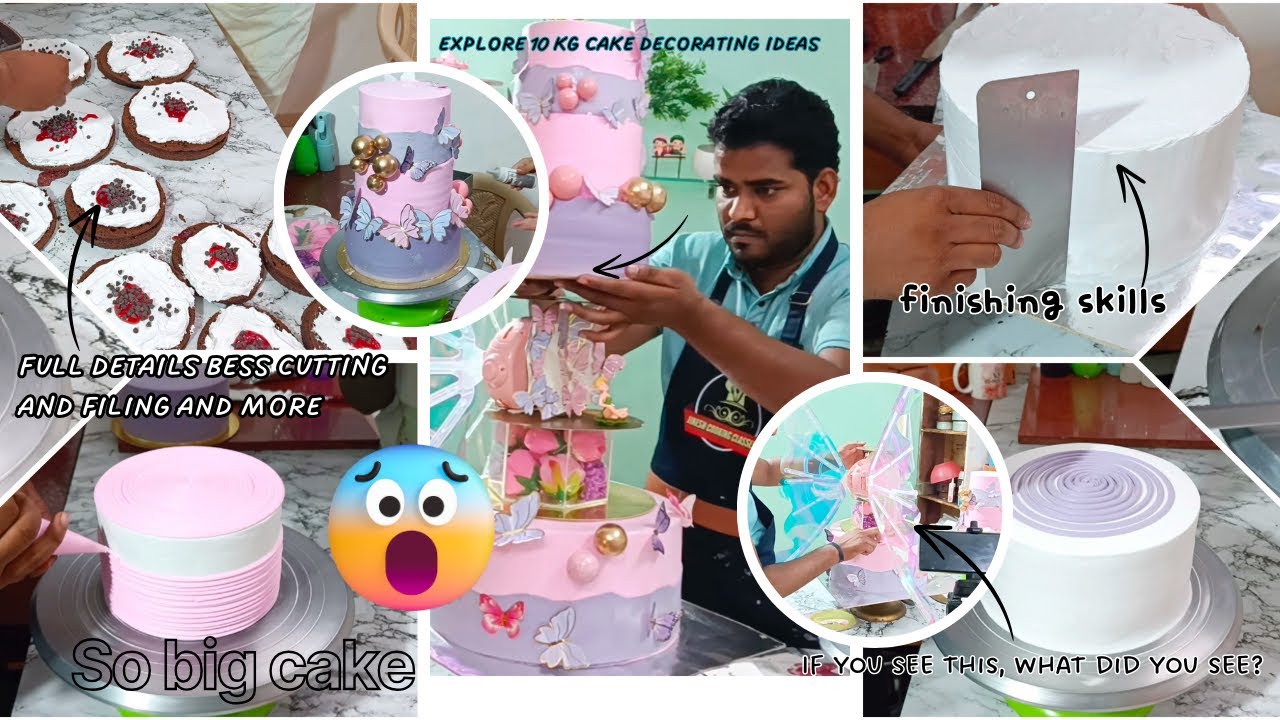 “How to Decorate a 10 KG Cake!Stunning Butterfly Theme | Full Process ...
