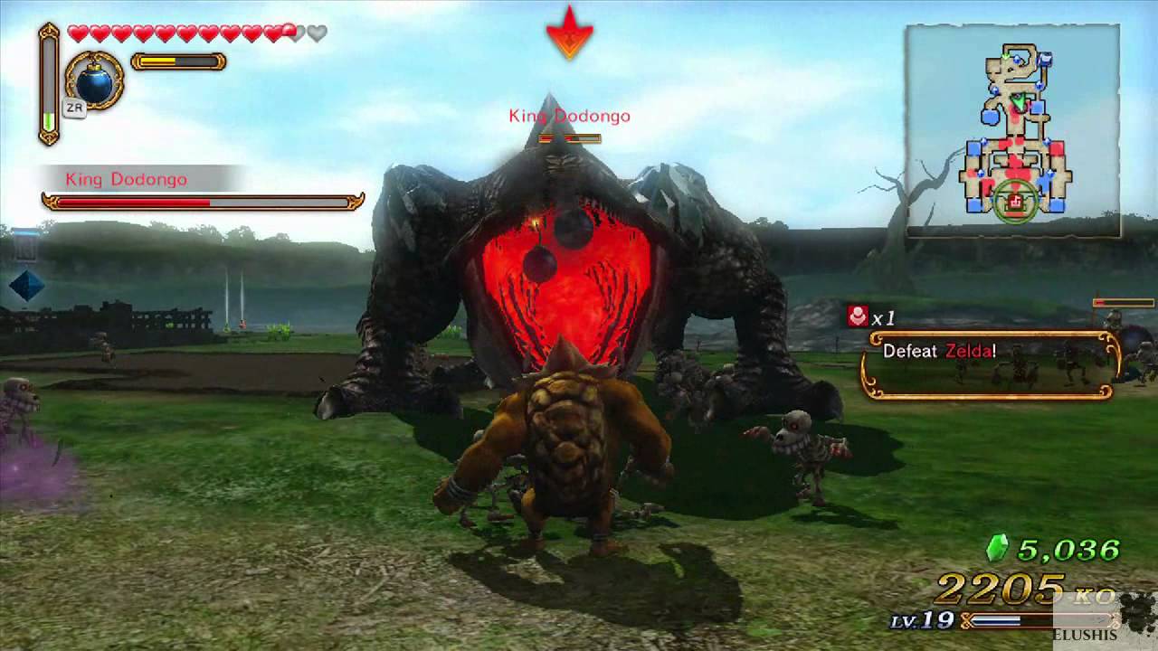 Zelda Hyrule Warriors Gameplay Darunia vs King Dodongo Lake Hylia ...
