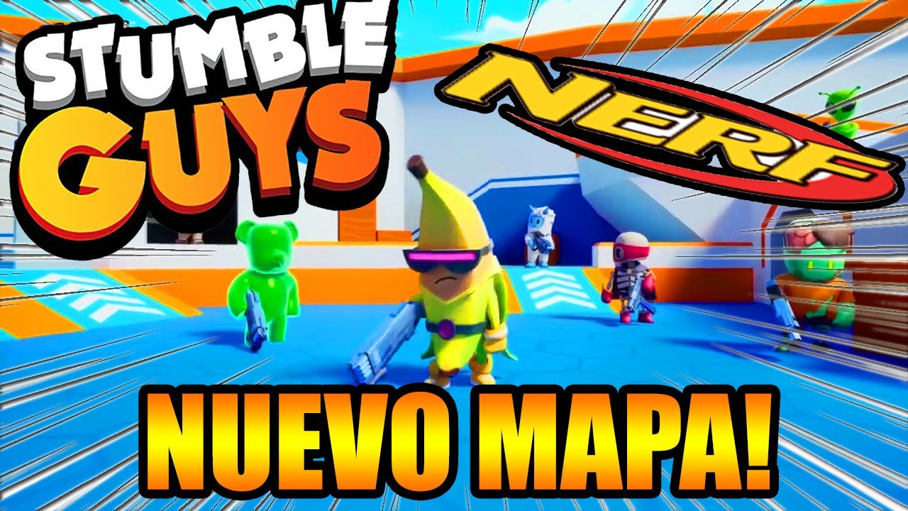 NUEVO MAPA INCREÍBLE EN STUMBLE GUYS X NERF!! - YouTube