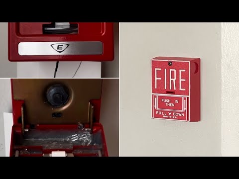 Fire alarm test 11! Breaking glass rod, new pull station, and special ...