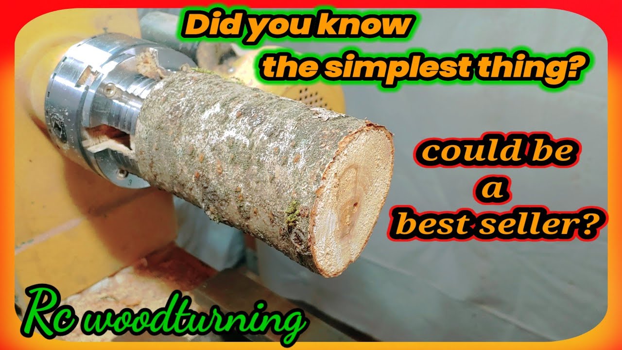 wood turning easy craft show project from branches - YouTube