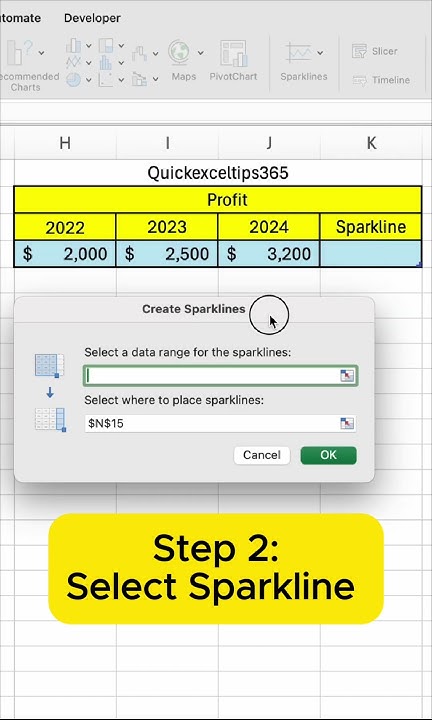 How to Create Sparklines in Excel #excel - YouTube