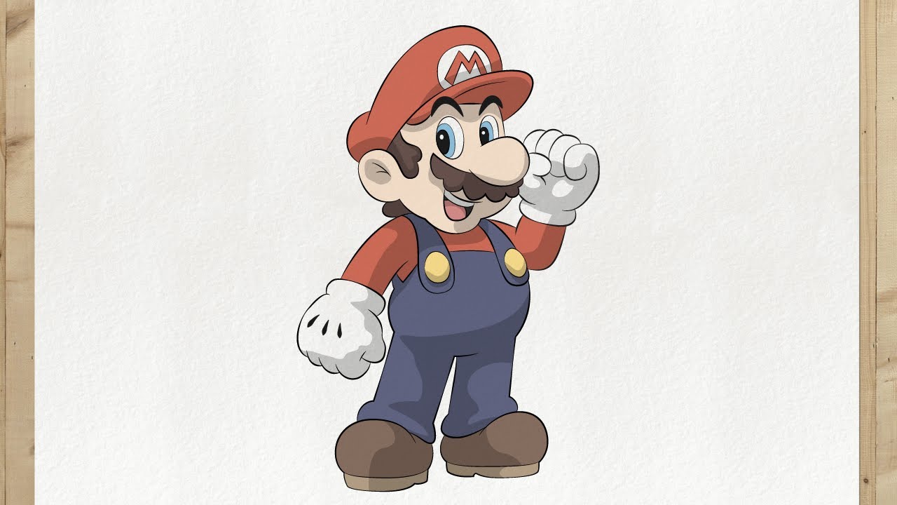 Cómo Dibujar a MARIO 🍄 | Super Mario Bros | Tutorial de Dibujo Paso a ...