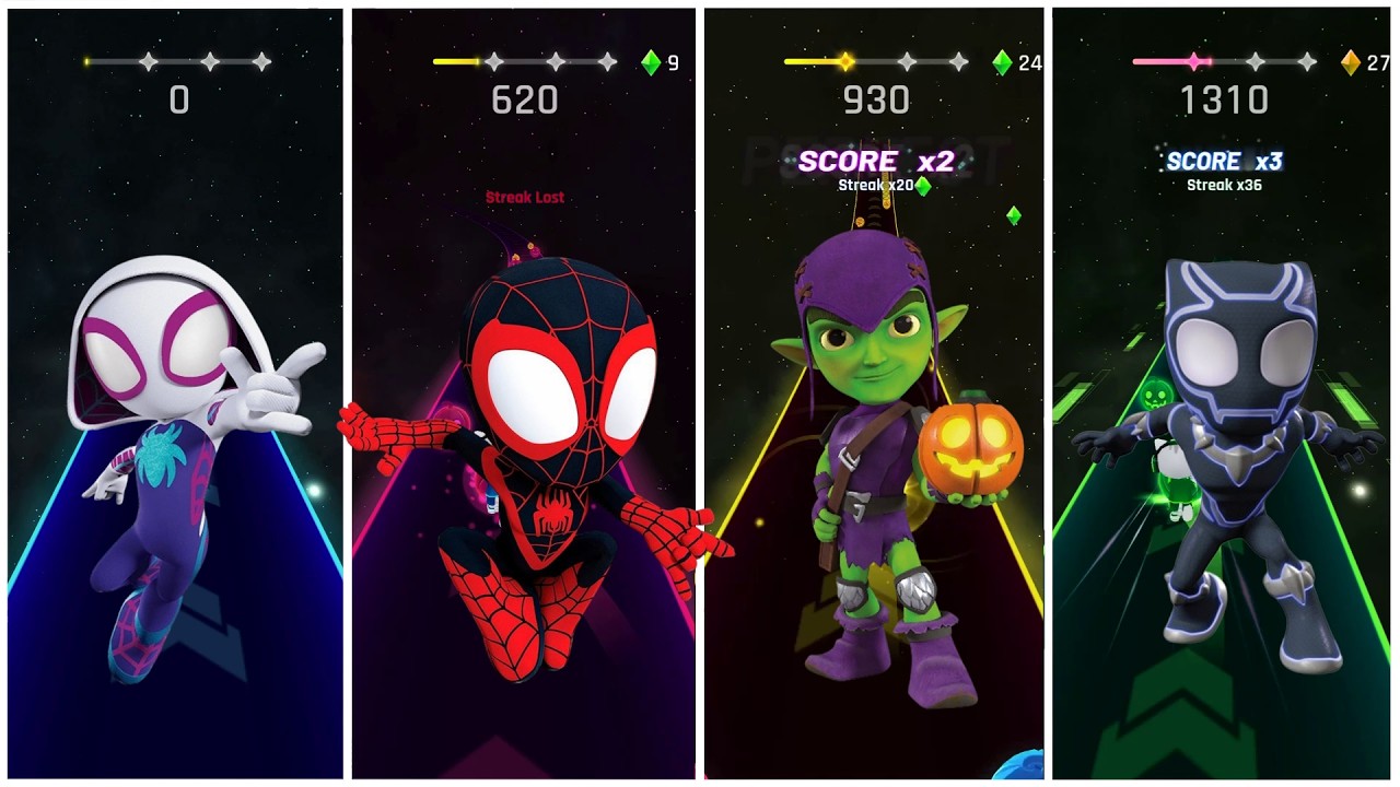 LAST ONE IS IMPOSSIBLE Tiles Hop Marvel's Spidey and His Amazing ...