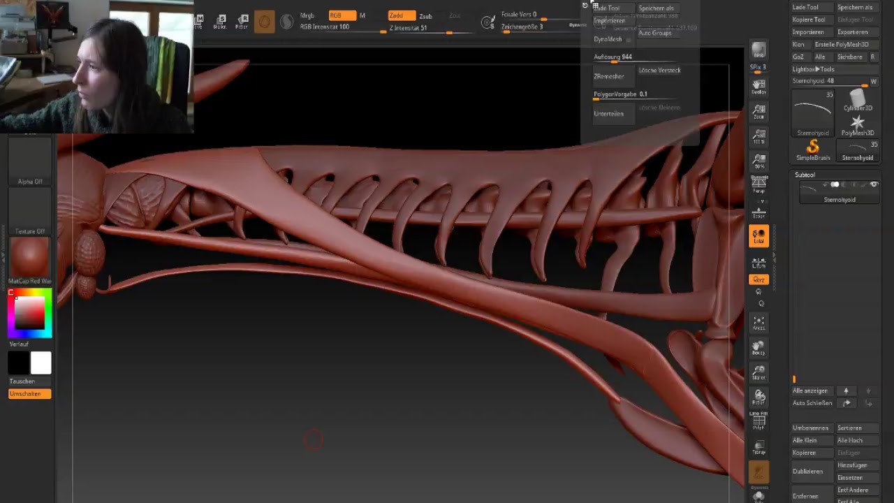 Dragon Muscle Anatomy Zbrush4 - YouTube