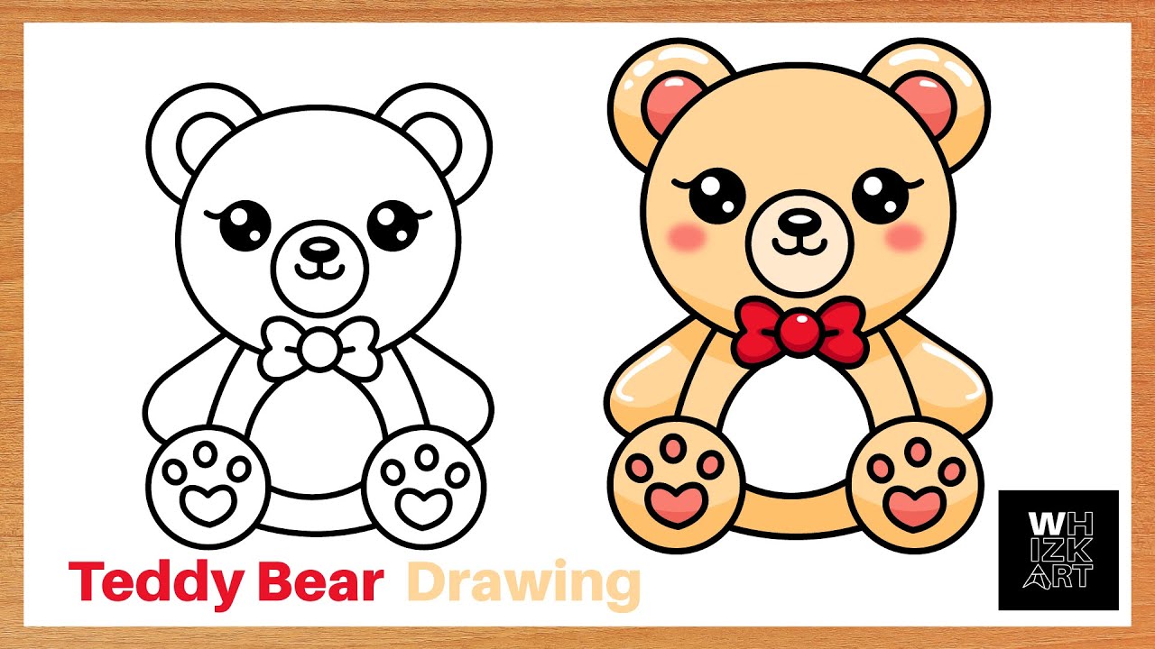 Easy Teddy Bear Drawing Tutorial for Beginners | Step-by-Step Guide ...
