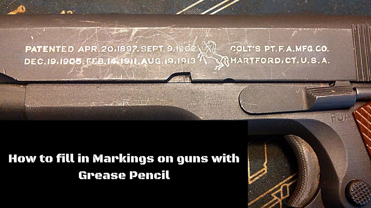 How to fill in markings on guns with a grease pencil - YouTube