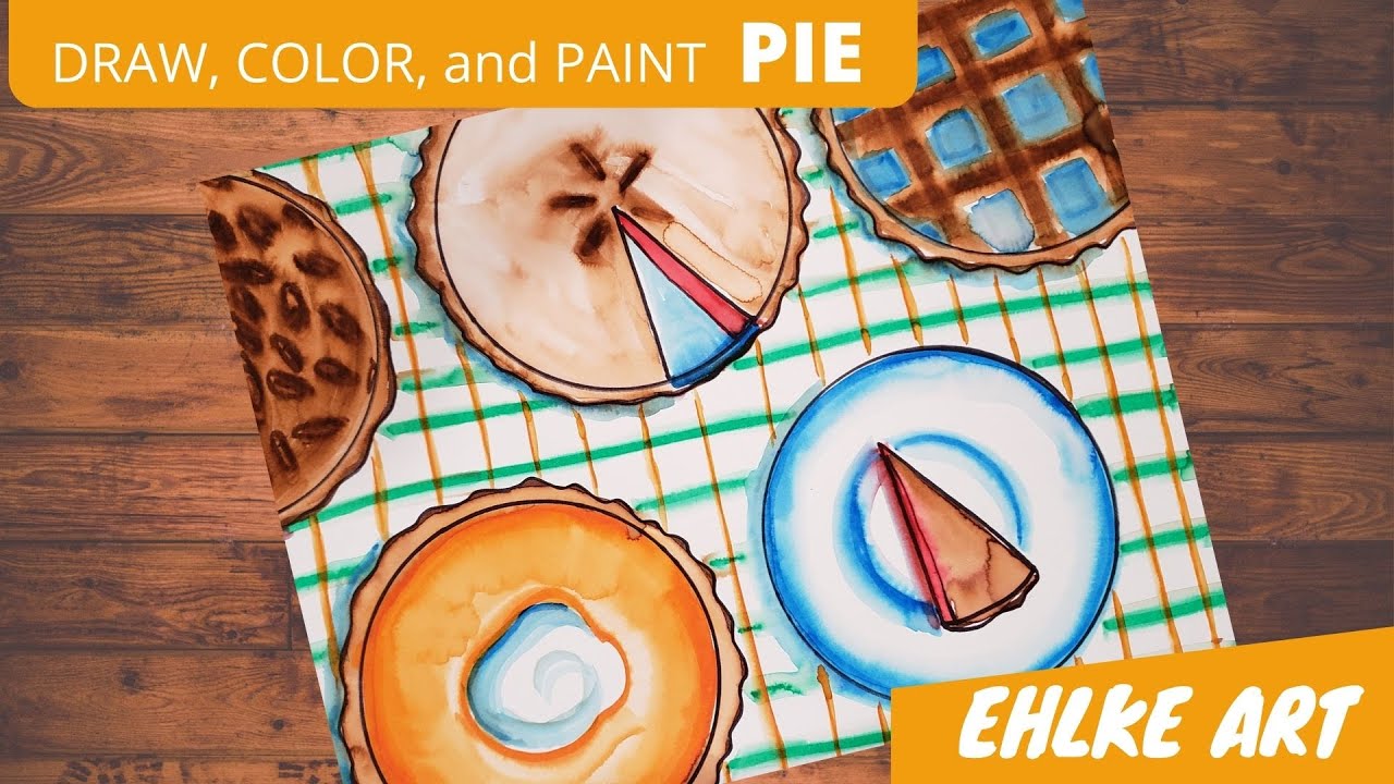 How to PAINT PIE using markers and water - YouTube