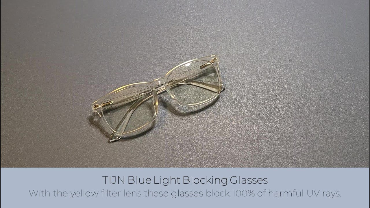 In Hand Review of TIJN Blue Light Blocking Glasses for Women Men - YouTube