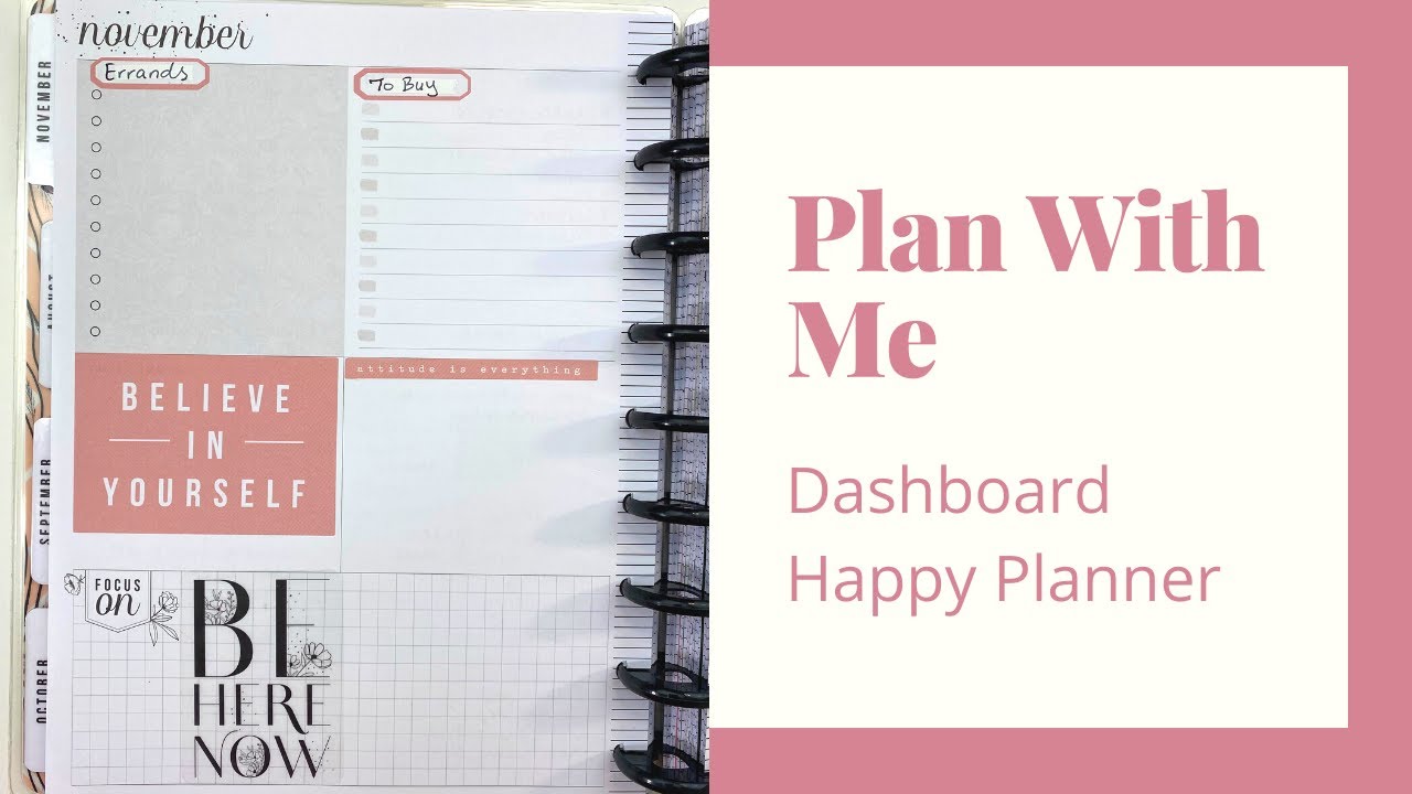 Plan with Me - Dashboard Layout Happy Planner with Modern Farmhouse ...